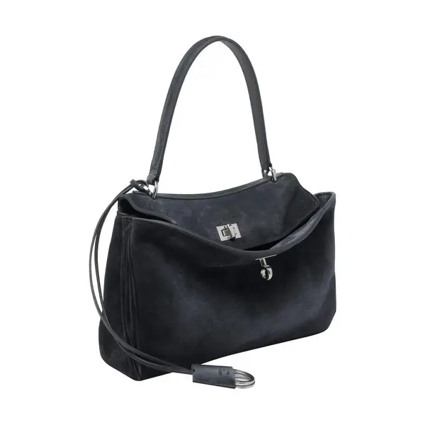 Balenciaga Small Suede Rodeo Handbag - Gray