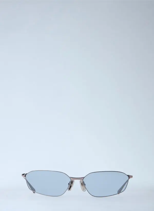 Balenciaga Invisible 2.0 Oval Sunglasses - Blue