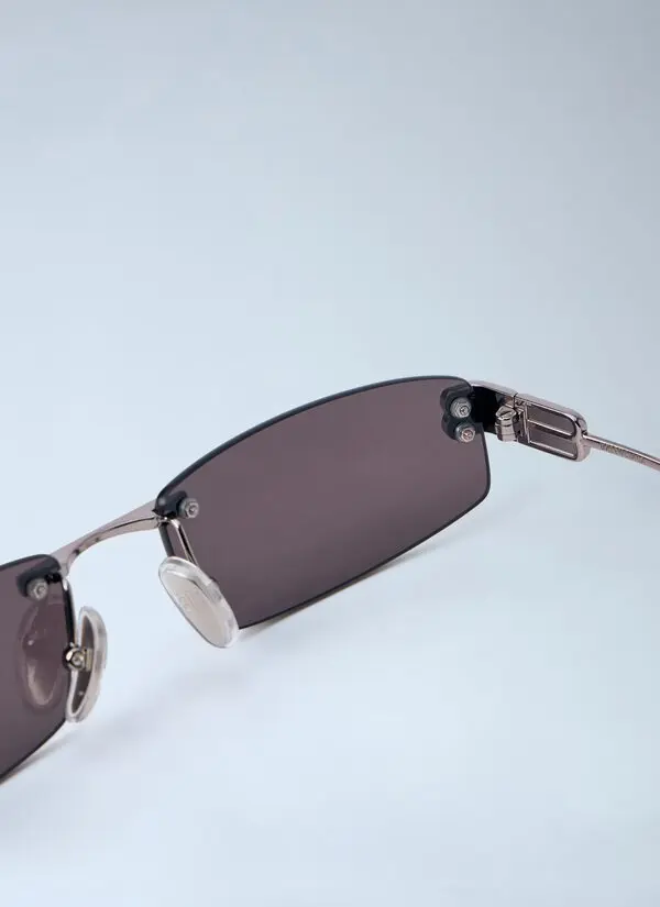 Balenciaga Gossip Rectangle Sunglasses - Silver