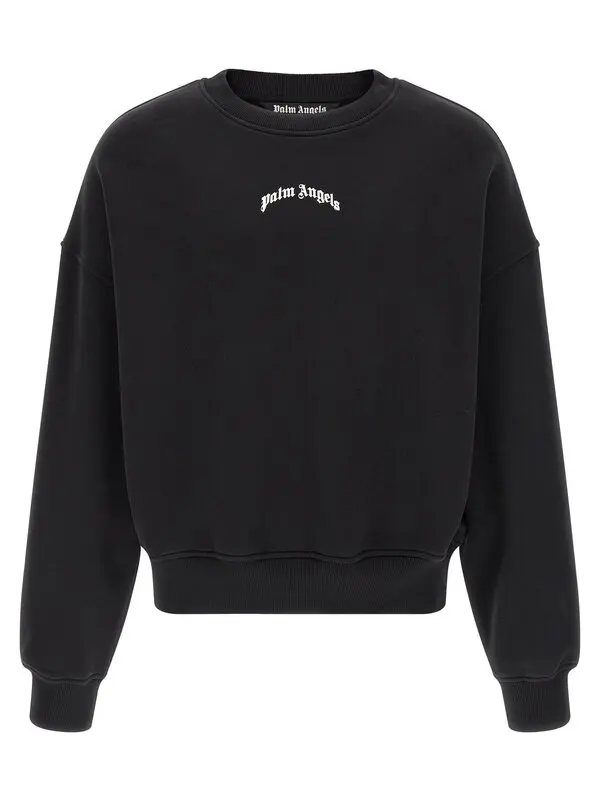 Palm Angels Curved Logo Sweatshirt - Multicolor