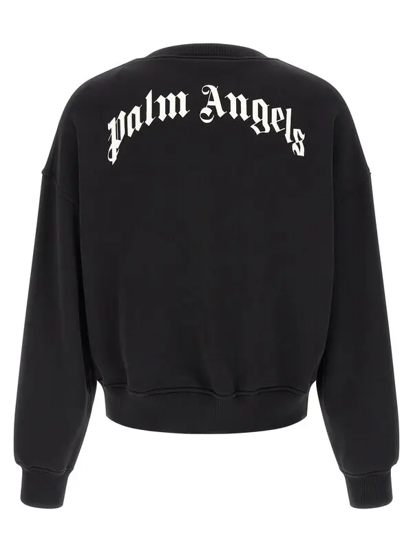Palm Angels Curved Logo Sweatshirt - Multicolor