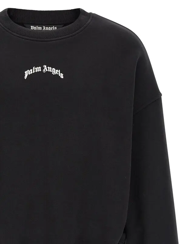 Palm Angels Curved Logo Sweatshirt - Multicolor