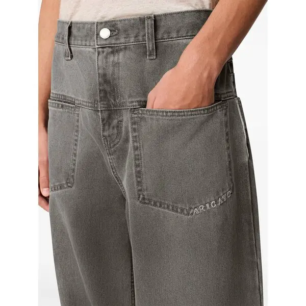 Axel Arigato Grey Denim Wide-leg Jeans