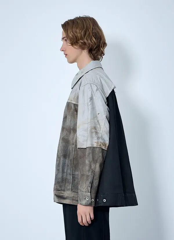 Rick Owens Denim Patchwork Jacket