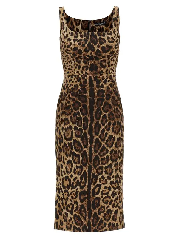 Dolce & Gabbana Silk Charmeuse Dress - Brown
