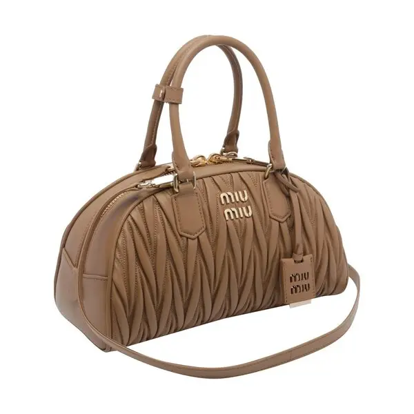 Miu Miu Arcadie Matelasse' Shoulder Bag - Cream