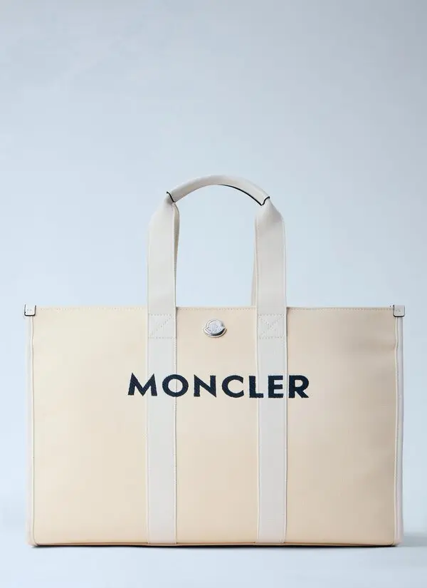 Moncler Canvas Logo Tote Bag