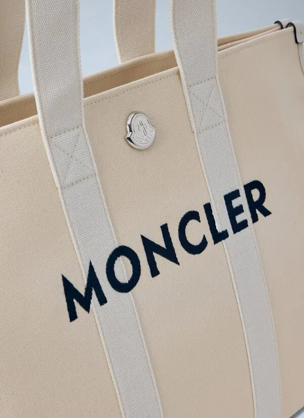 Moncler Canvas Logo Tote Bag