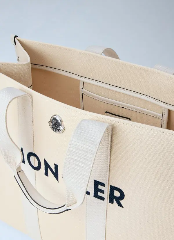 Moncler Canvas Logo Tote Bag
