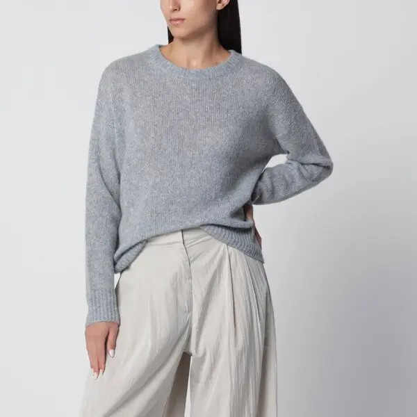 LISA YANG Grey Lova Cashmere And Silk Sweater - Gray