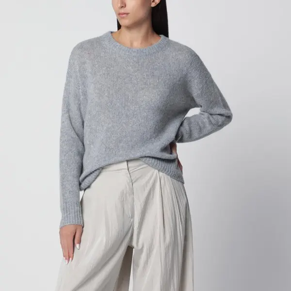 LISA YANG Grey Lova Cashmere And Silk Sweater - Gray