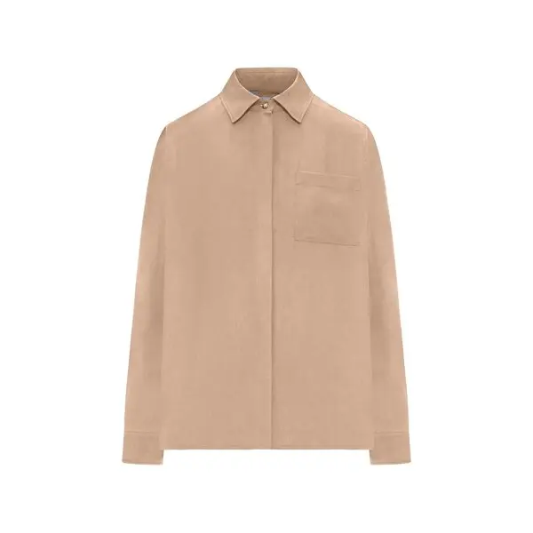 Max Mara Long Sleeve Point Collar Shirt - Cream