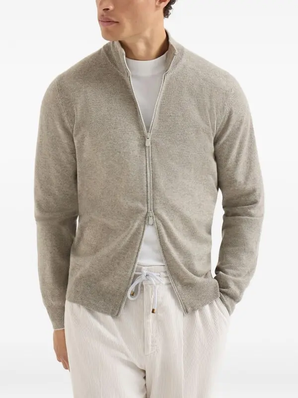 Brunello Cucinelli Cashmere Zipped Cardigan