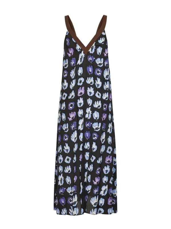 Prada Printed Viscose Midi Dress - Multicolor