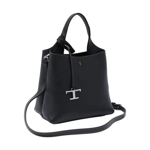 TOD'S Mini Leather Handbag - Black