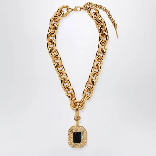Alessandra Rich Gold-tone Chain Necklace With Pendant - Silver