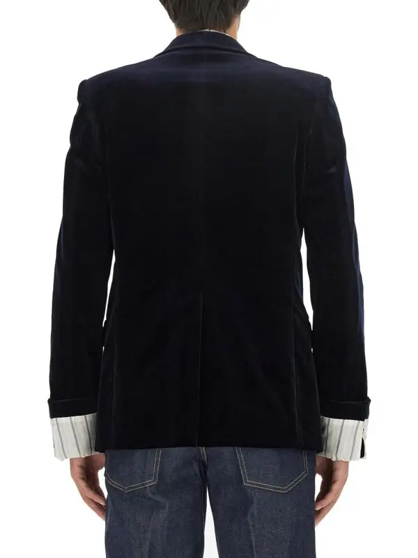 Gucci Regular Fit Velvet Blazer
