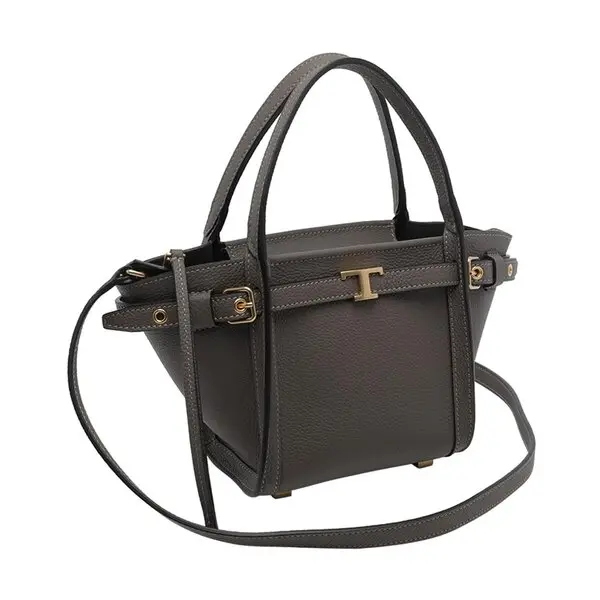 TOD'S T-signature Mini Leather Bag - Gray