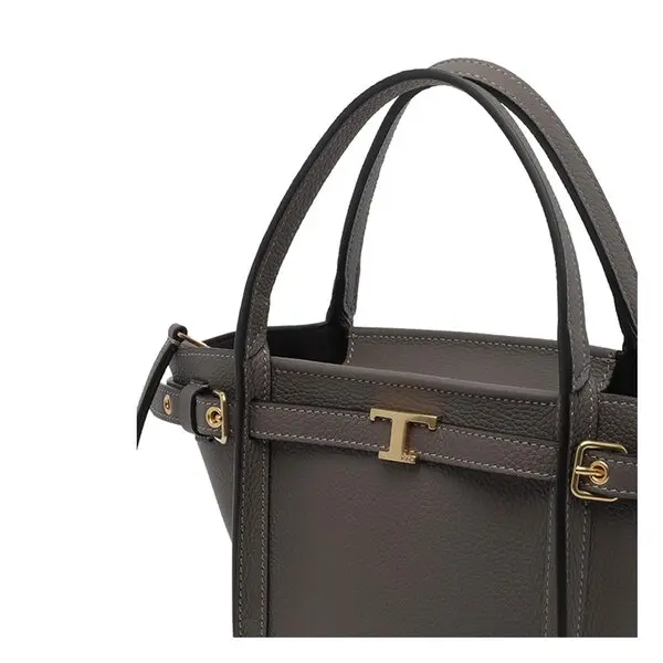 TOD'S T-signature Mini Leather Bag - Gray