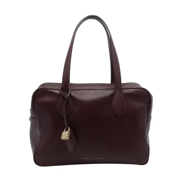 Brunello Cucinelli Logo Handbag - Brown
