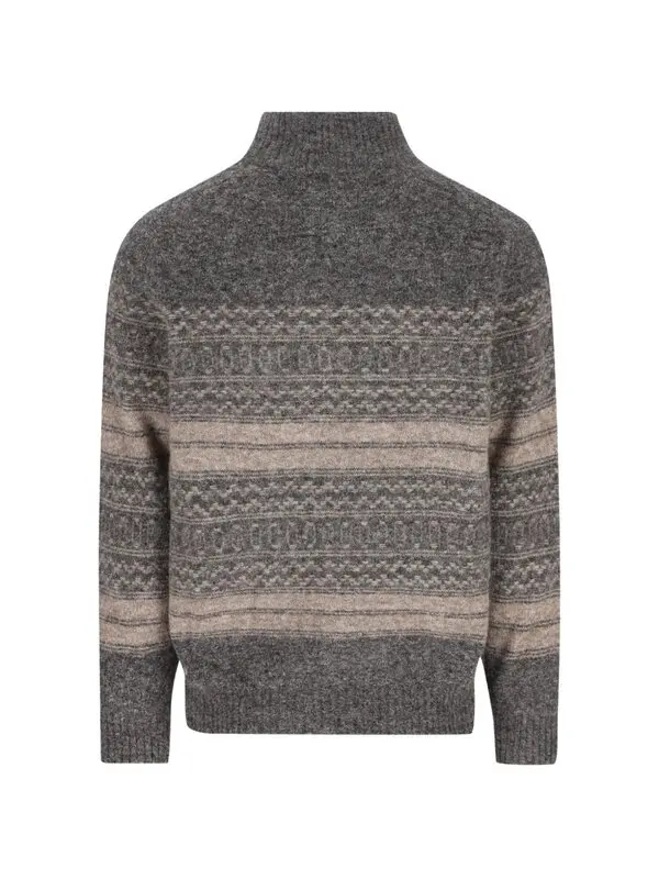 Brunello Cucinelli Wool Zipped Cardigan - Multicolor