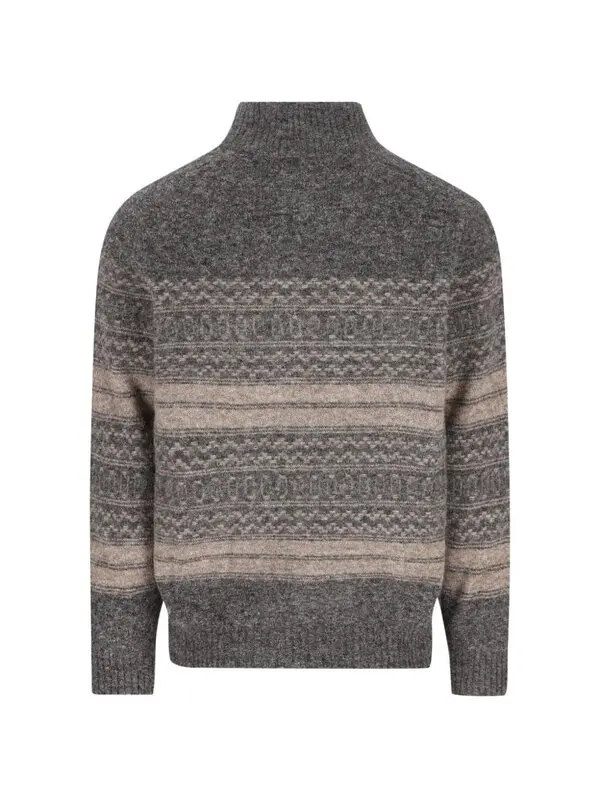 Brunello Cucinelli Wool Zipped Cardigan - Multicolor