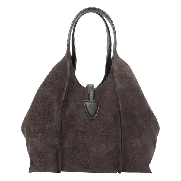 TOD'S Suede T Timeless Shopping Bag - Brown
