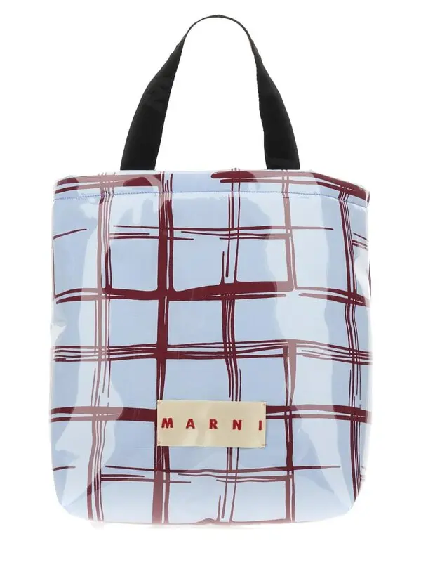 Marni Coated Canvas Tote Bag - Blue