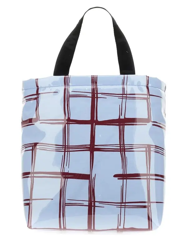 Marni Coated Canvas Tote Bag - Blue