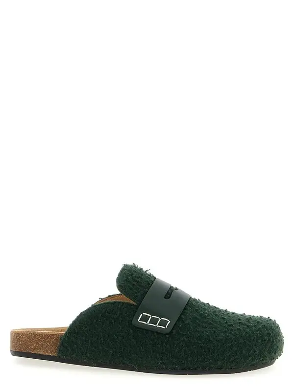 JW Anderson J.w.anderson 'felt Loafer' Mules - Green