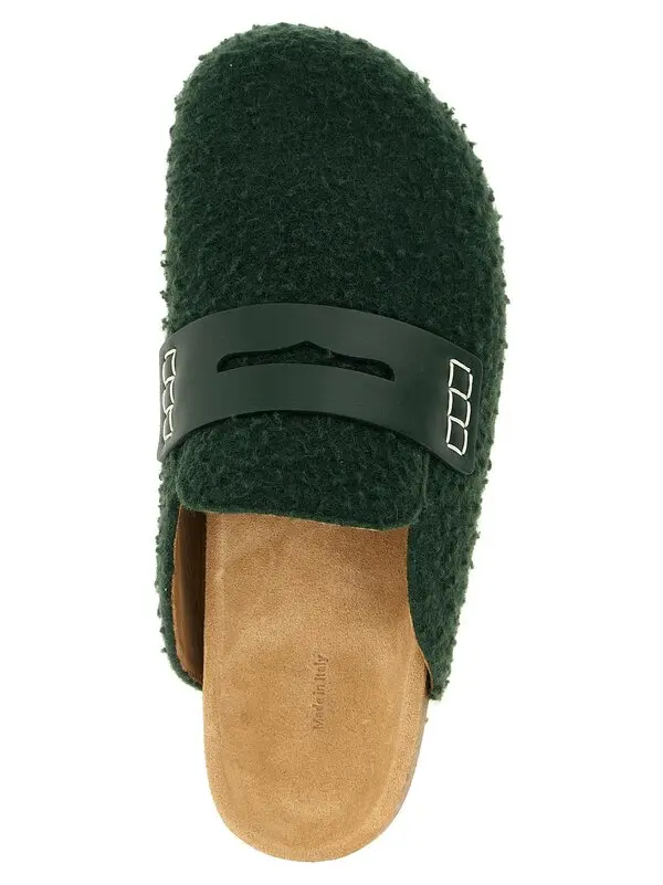 JW Anderson J.w.anderson 'felt Loafer' Mules - Green