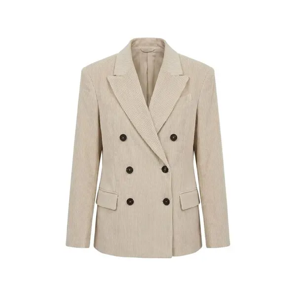 Brunello Cucinelli Neutrals Jackets Blazers - Cream