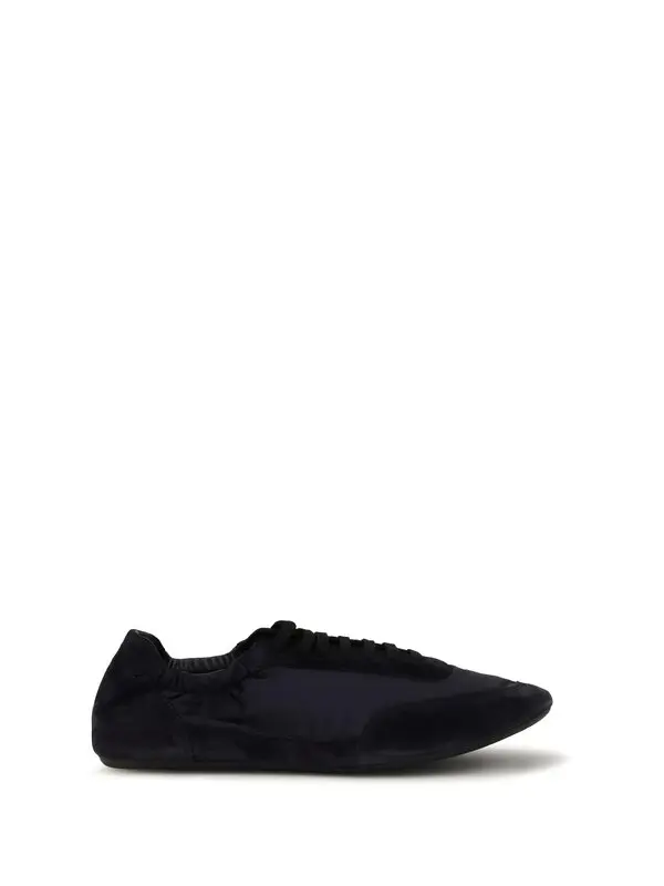 Prada Collapse Sneakers In Re-nylon And Suede - Blue