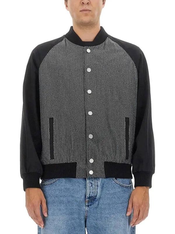 Balmain Bomber Jacket With Logo - Multicolor