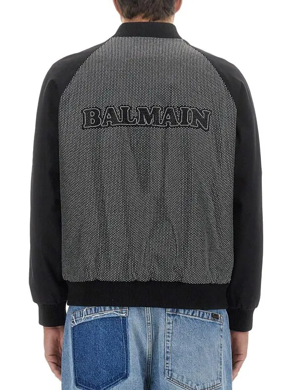 Balmain Bomber Jacket With Logo