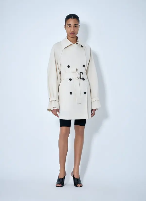 TOTEME Double-breasted Cotton Trench Coat - Multicolor