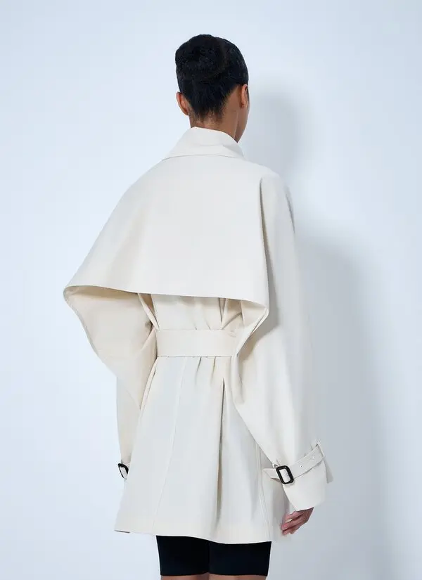 TOTEME Double-breasted Cotton Trench Coat - Multicolor