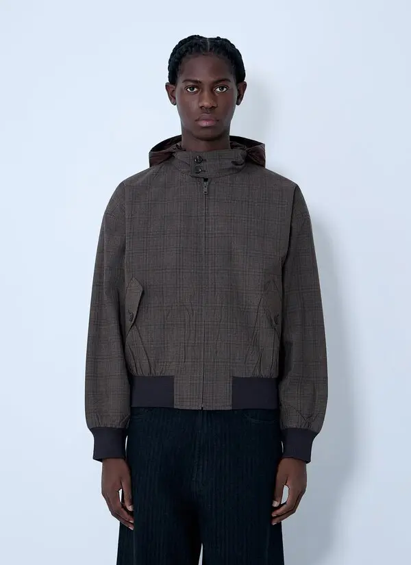 Prada Hooded Wool Jacket - Brown