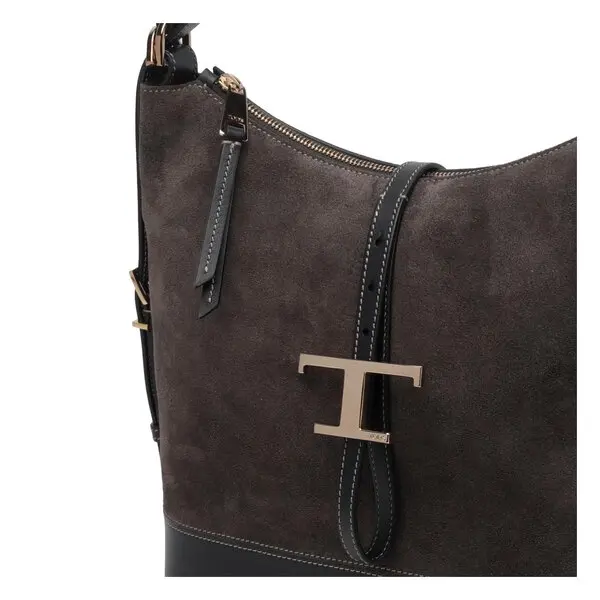 TOD'S Small Suede T Timeless Backpack - Brown