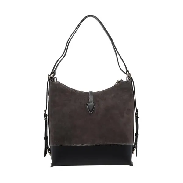 TOD'S Small Suede T Timeless Backpack - Brown