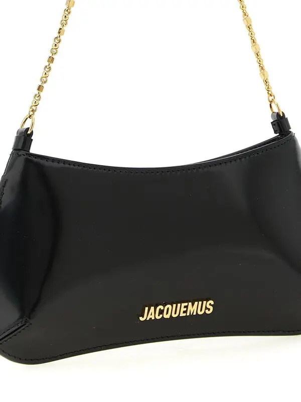 Jacquemus Le Petit Bisou Chaîne' Shoulder Bag - Black