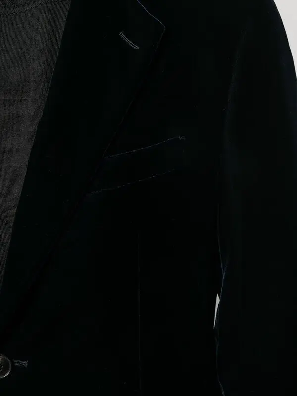 Giorgio Armani Velvet Single-breasted Blazer Jacket