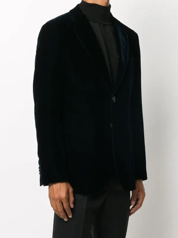 Giorgio Armani Velvet Single-breasted Blazer Jacket