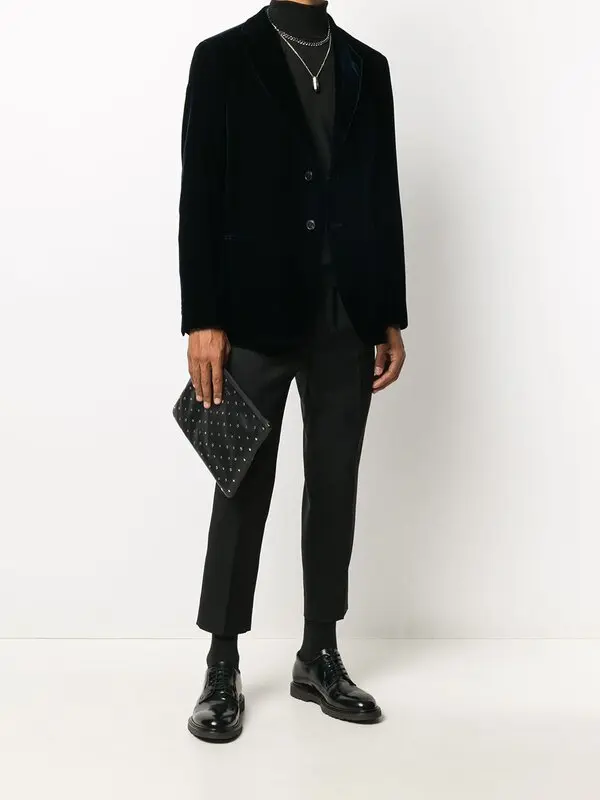 Giorgio Armani Velvet Single-breasted Blazer Jacket