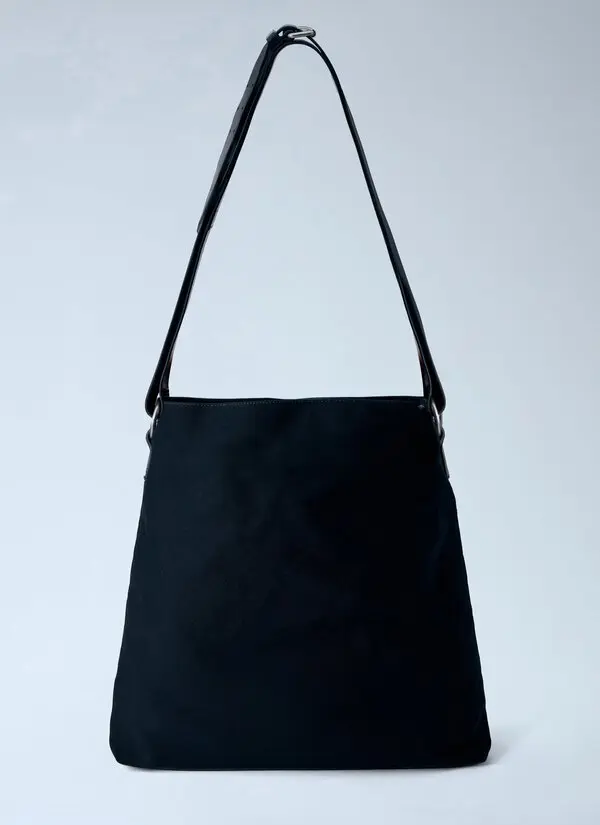 Dries Van Noten Canvas Shoulder Bag - Black