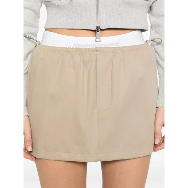 Alexander Wang Cotton A-line Mini Skirt