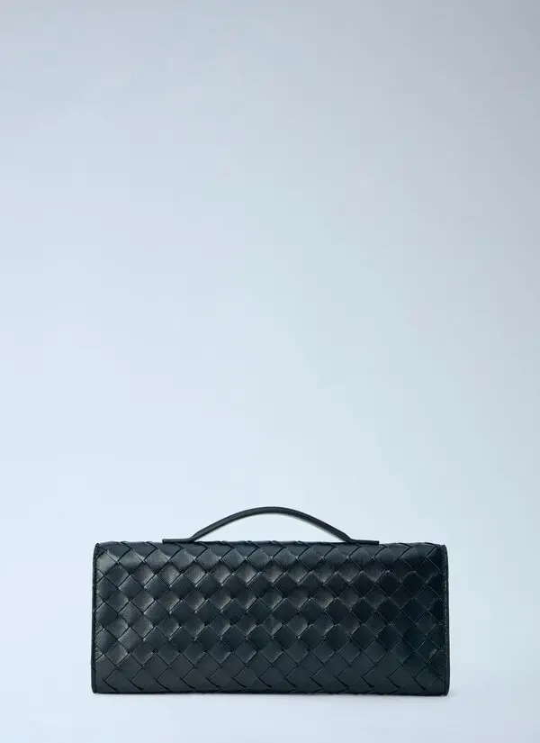 Bottega Veneta Long Andiamo Clutch - Black