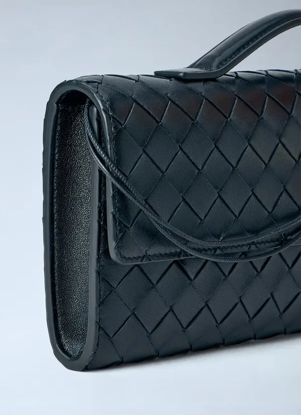 Bottega Veneta Long Andiamo Clutch - Black