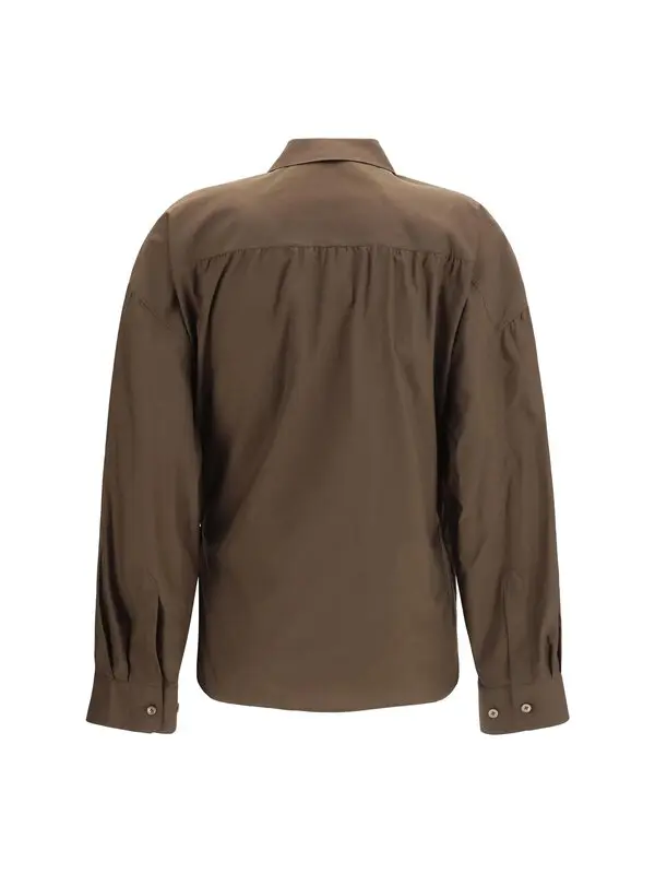 LEMAIRE Cotton Blend Shirt - Brown