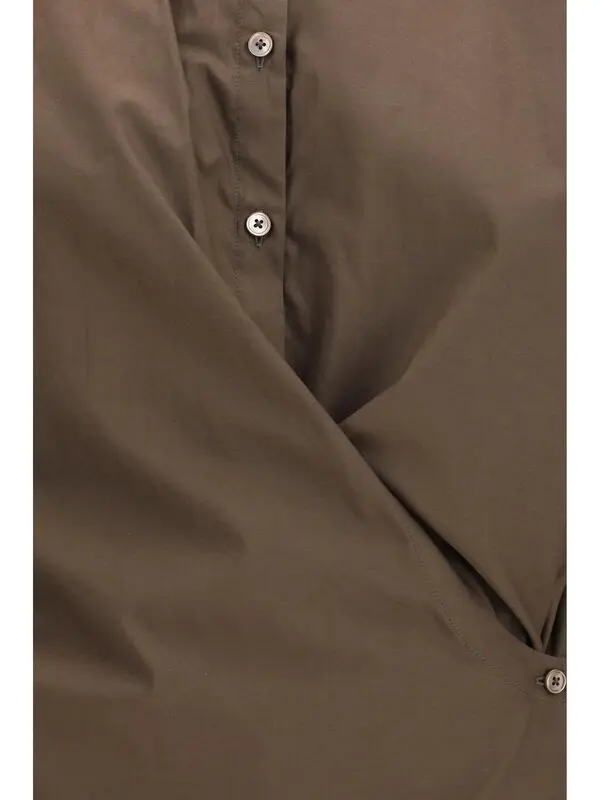 LEMAIRE Cotton Blend Shirt - Brown